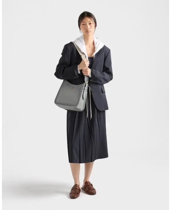Prada Medium Leather Bag - Dark Grey