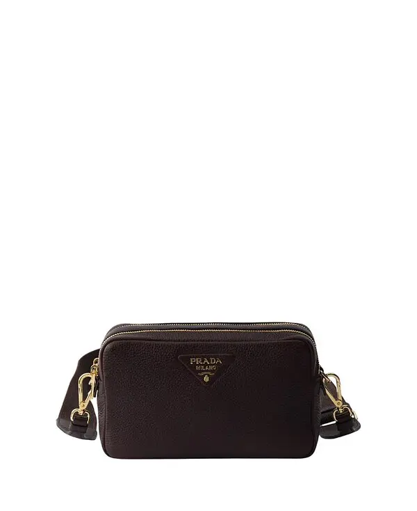 Prada Small Leather Shoulder Bag - Caramel