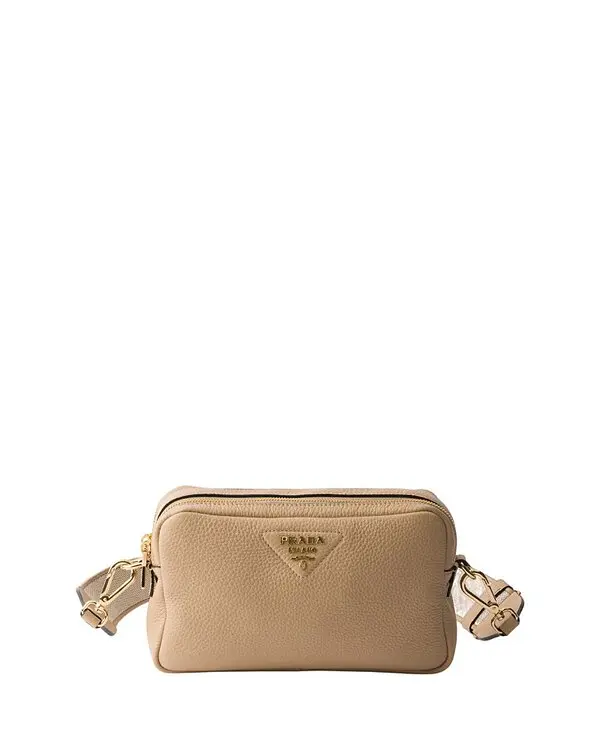 Prada Small Leather Shoulder Bag - Neutral