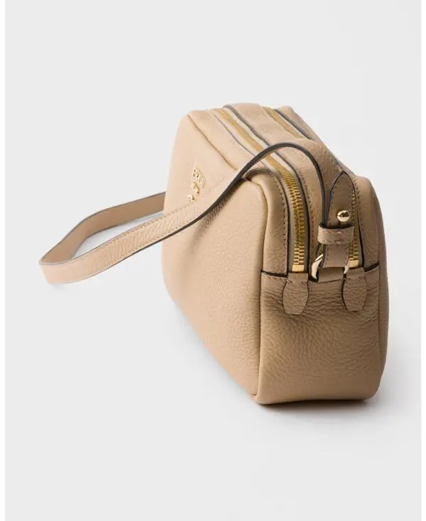 Prada Small Leather Shoulder Bag - Neutral