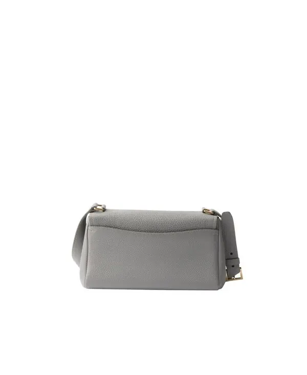 Prada Small Leather Shoulder Bag - Grey