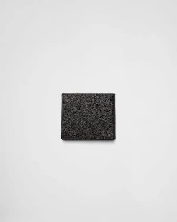 Prada Saffiano Leather Wallet - Charcoal