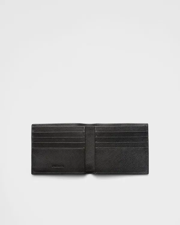 Prada Saffiano Leather Wallet - Charcoal