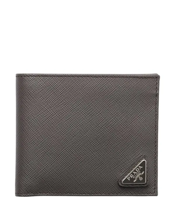 Prada Saffiano Leather Wallet - Grey