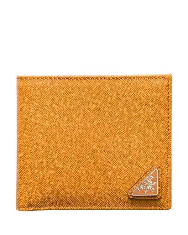 Prada Saffiano Leather Wallet - Orange