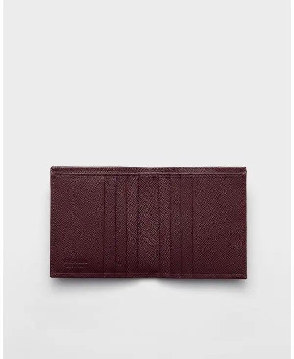 Prada Saffiano Leather Wallet - Burgundy