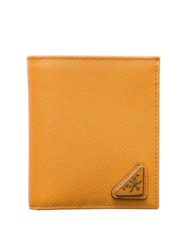 Prada Saffiano Leather Wallet - Orange