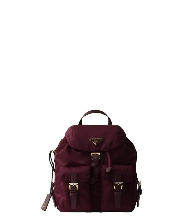 Prada Small Re-nylon Backpack - Burgundy
