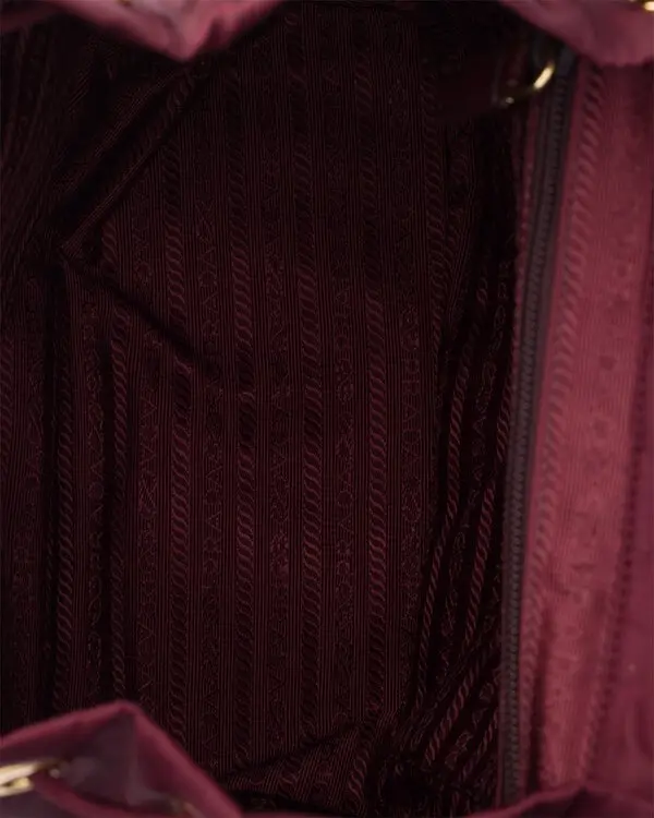 Prada Small Re-nylon Backpack - Burgundy