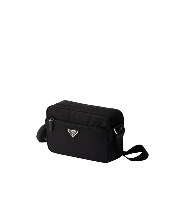Prada Re-nylon Shoulder Bag With Detachable Pouch - Black