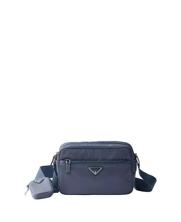 Prada Re-nylon Shoulder Bag With Detachable Pouch - Blue