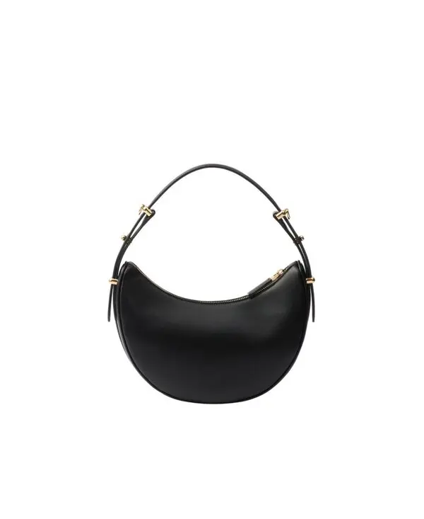 Prada Arque Small Leather Shoulder Bag - Black