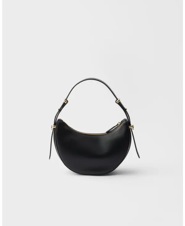 Prada Arque Mini Leather Shoulder Bag - Black