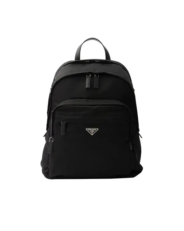 Prada Re-nylon And Saffiano Leather Backpack - Black