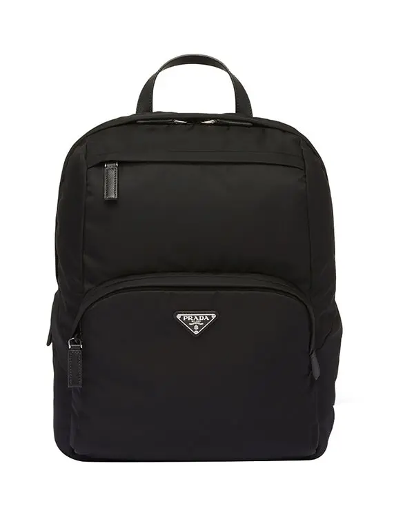 Prada Re-nylon And Saffiano Leather Backpack - Black
