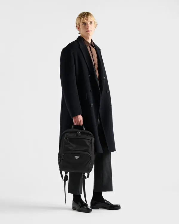 Prada Re-nylon And Saffiano Leather Backpack - Black