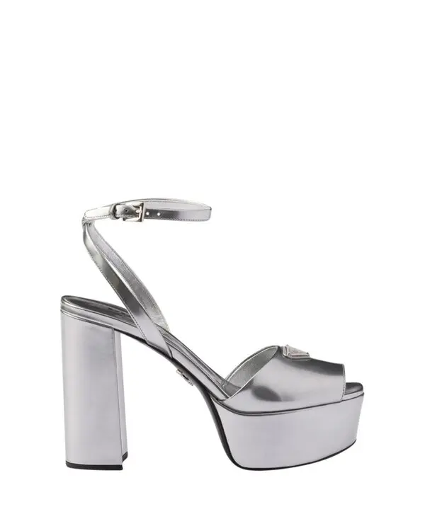 Prada Platform Sandals - Silver