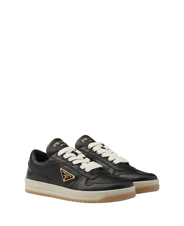 Prada Downtown Nappa Leather Sneakers - Black