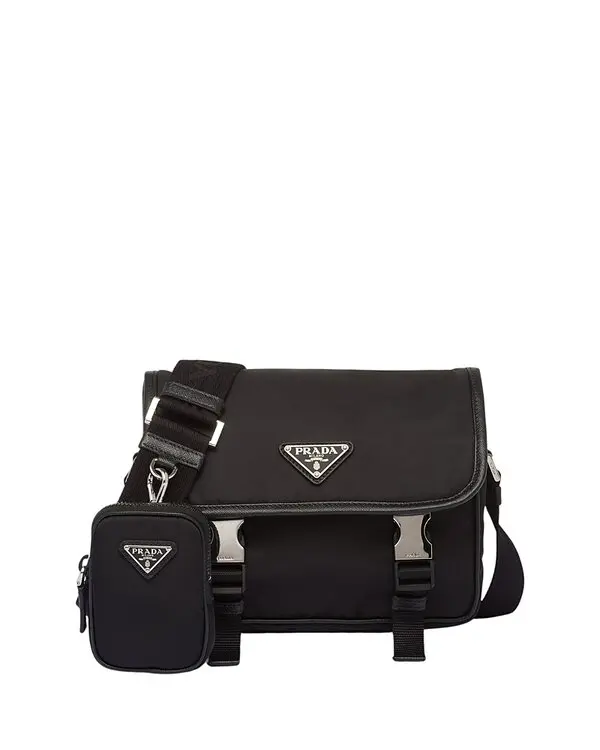 Prada Re-nylon And Saffiano Leather Shoulder Bag