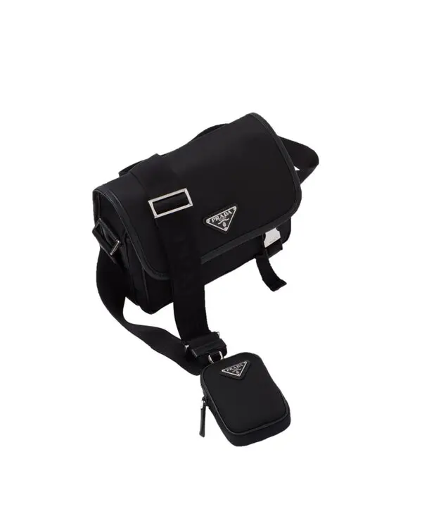 Prada Re-nylon And Saffiano Leather Shoulder Bag