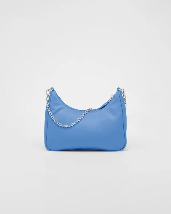 Prada Re-edition 2005 Re-nylon Bag With Saffiano Mini Bag - Light Blue