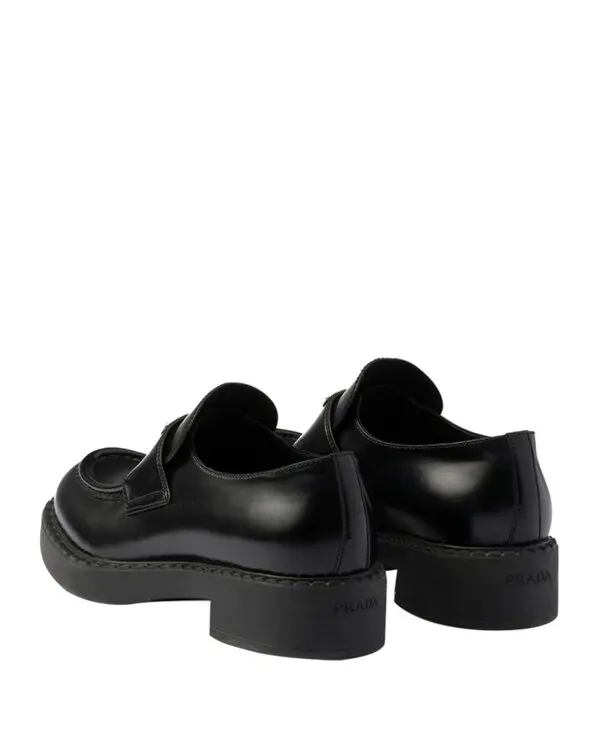 Prada Brushed Leather Loafers
