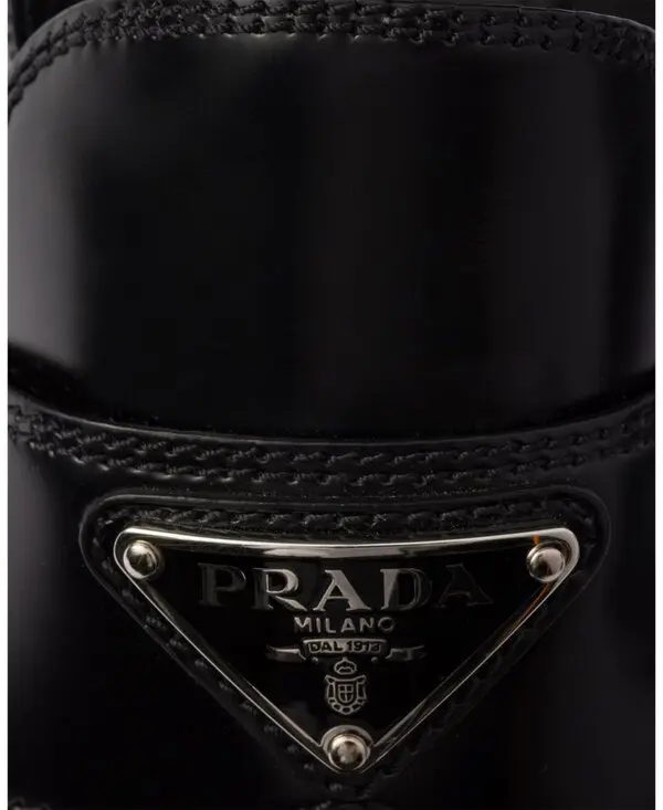 Prada Brushed Leather Loafers