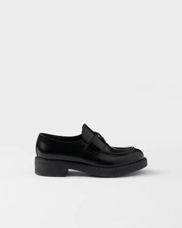 Prada Brushed Leather Loafers