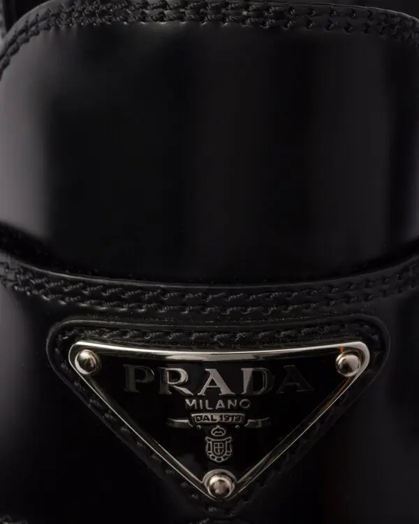 Prada Brushed Leather Loafers