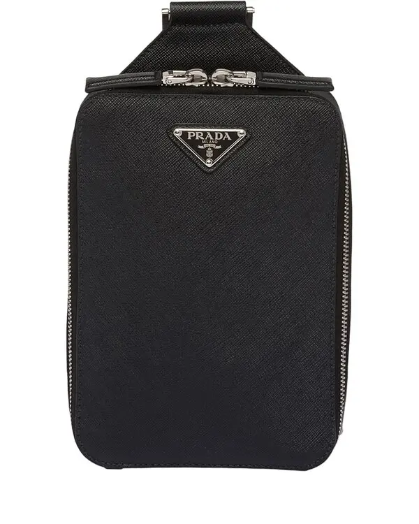 Prada Brique Saffiano Leather Bag - Black
