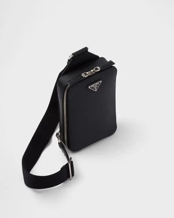 Prada Brique Saffiano Leather Bag - Black