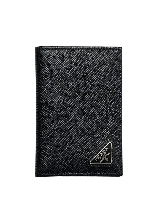 Prada Saffiano Leather Card Holder - Black