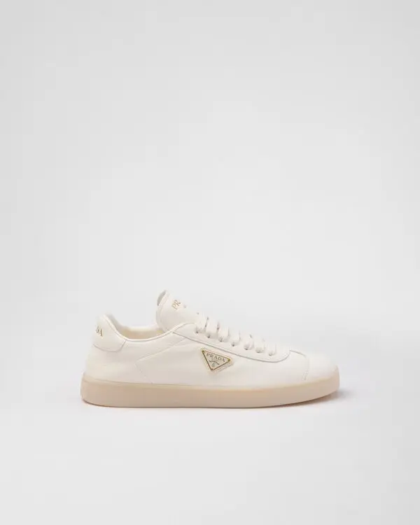 Prada Leather Sneakers - Ivory