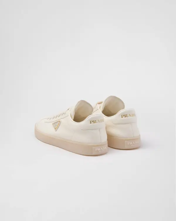 Prada Leather Sneakers - Ivory