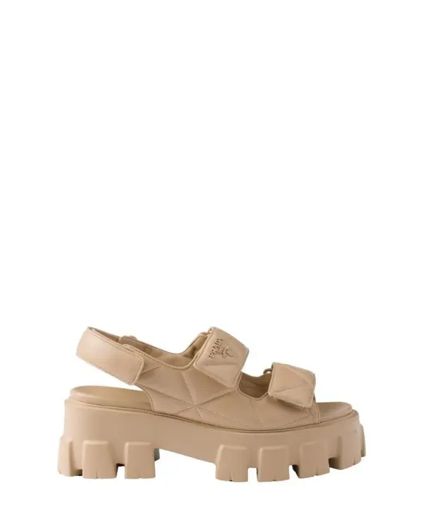 Prada Monolith Nappa Leather Sandals