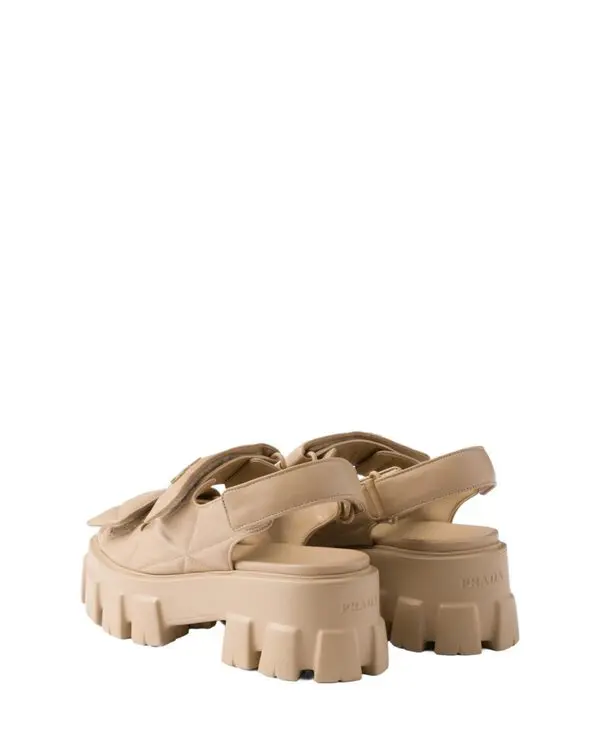 Prada Monolith Nappa Leather Sandals