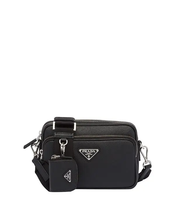 Prada Saffiano Leather Shoulder Bag - Black