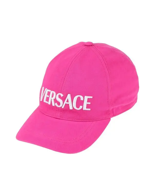 Versace Embroidered Logo Cap - Pink/white