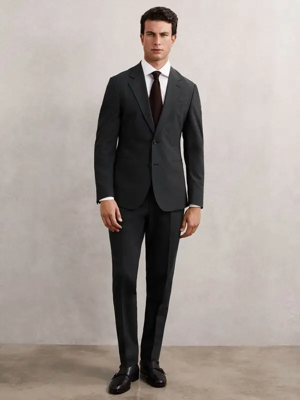 REISS Promise Tailored-fit Suit Trousers - Grey
