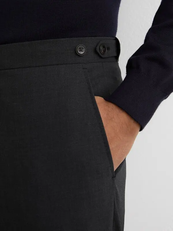 REISS Promise Tailored-fit Suit Trousers - Grey