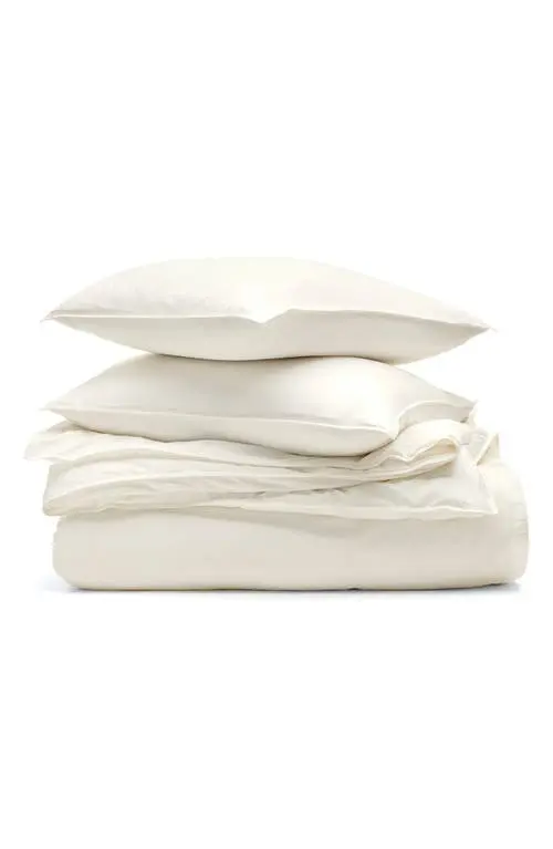 BOLL & BRANCH Signature Vintage Washed Organic Cotton Duvet Cover & Shams Set - Vintage Cream