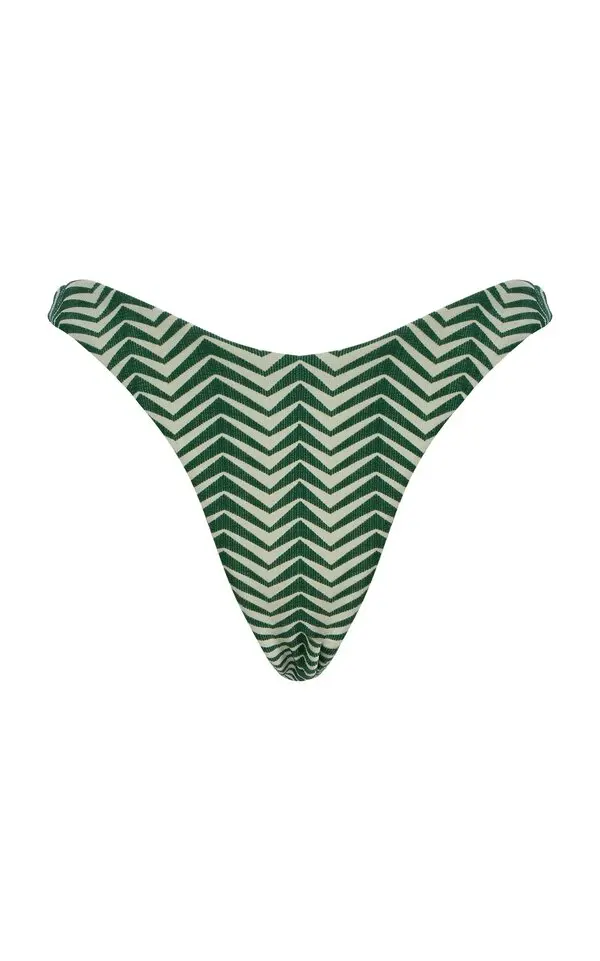 ZULU & ZEPHYR Zig-zag Curve Bikini Brief - Green