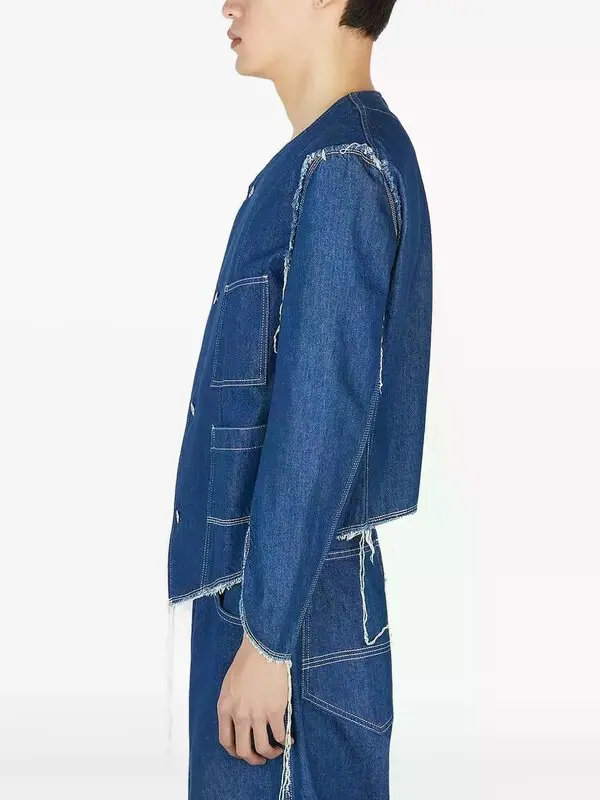 SULVAM Asymmetrical Denim Jacket