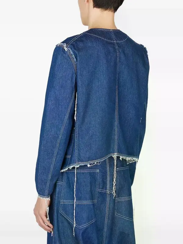 SULVAM Asymmetrical Denim Jacket