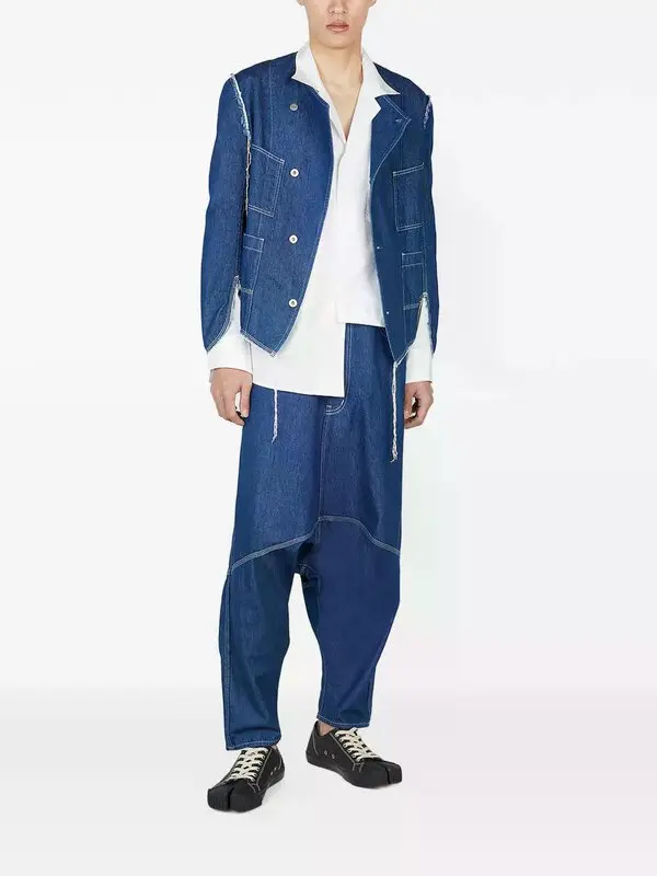 SULVAM Asymmetrical Denim Jacket