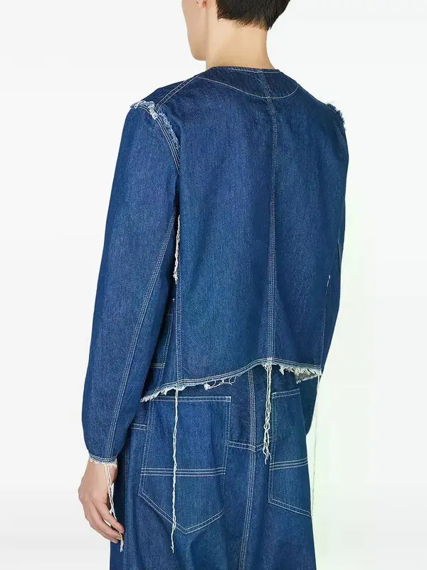 SULVAM Asymmetrical Denim Jacket