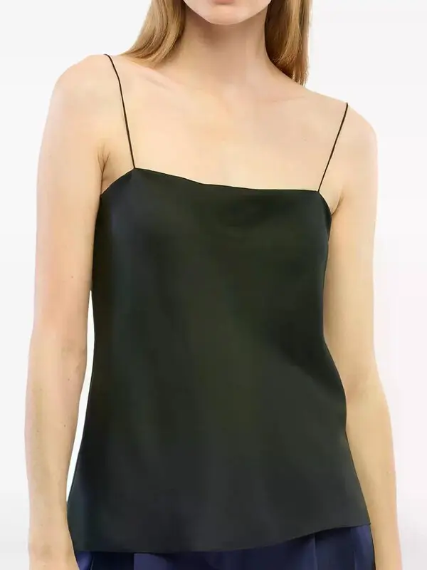 Another Tomorrow Silk Top - Black