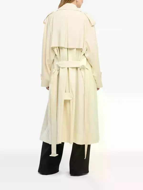 Another Tomorrow Belted Trench Coat - Neutrals