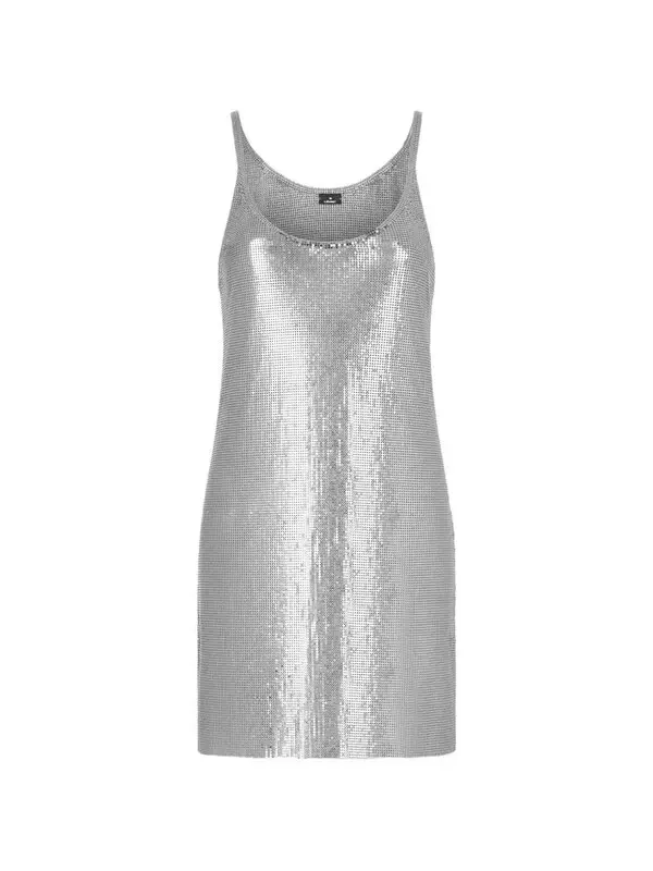Rabanne Mesh Mini Dress - Silver
