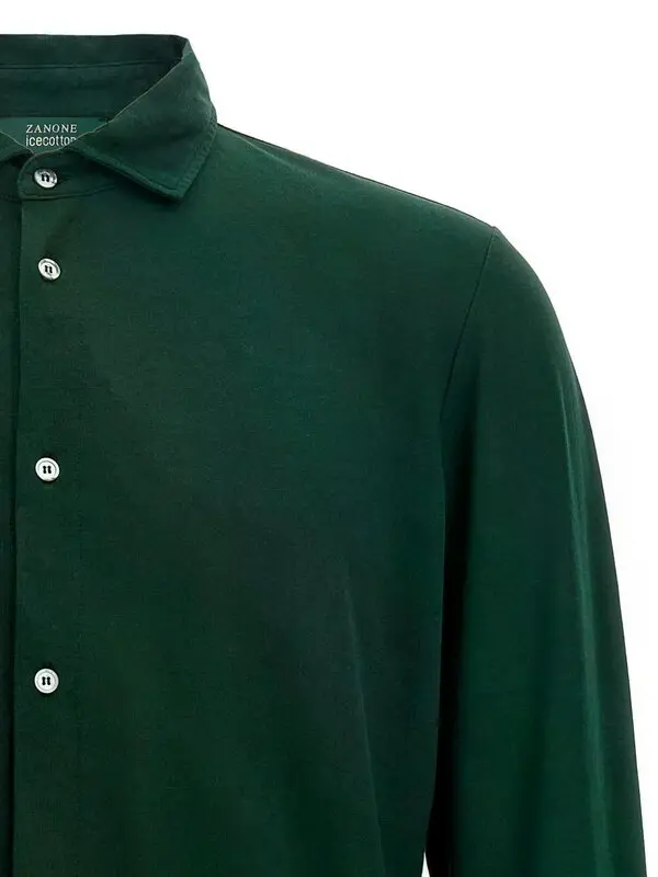 ZANONE Long-sleeve Button-up Shirt - Green